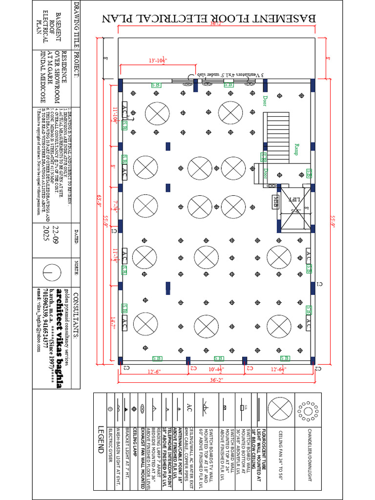 Basement Electrical Plan for Residence | PDF