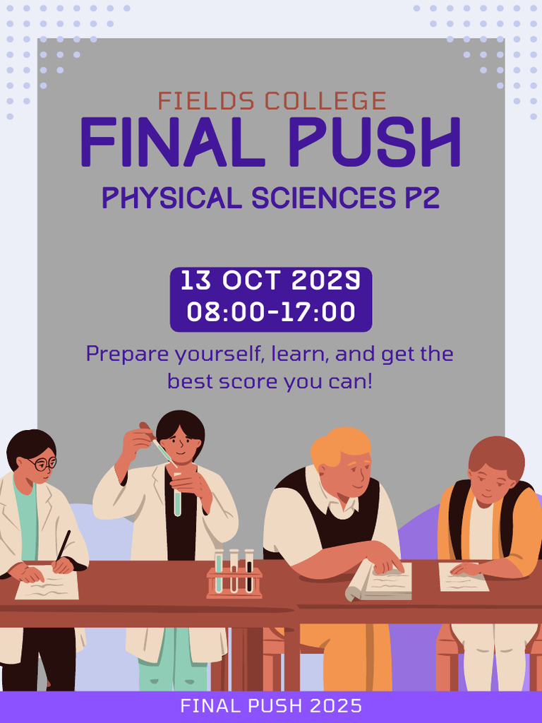 Final Push Ps p2 2025 Nov by Ndhlovu | PDF | Chemical Equilibrium | Redox