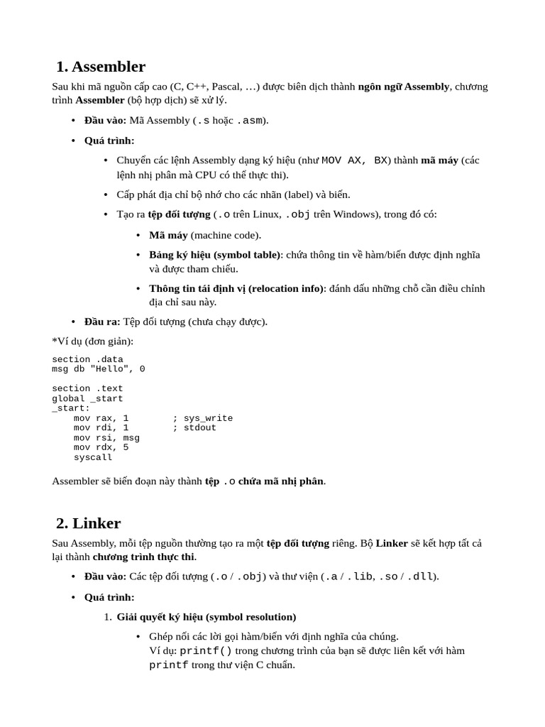 Assembler Linker | PDF