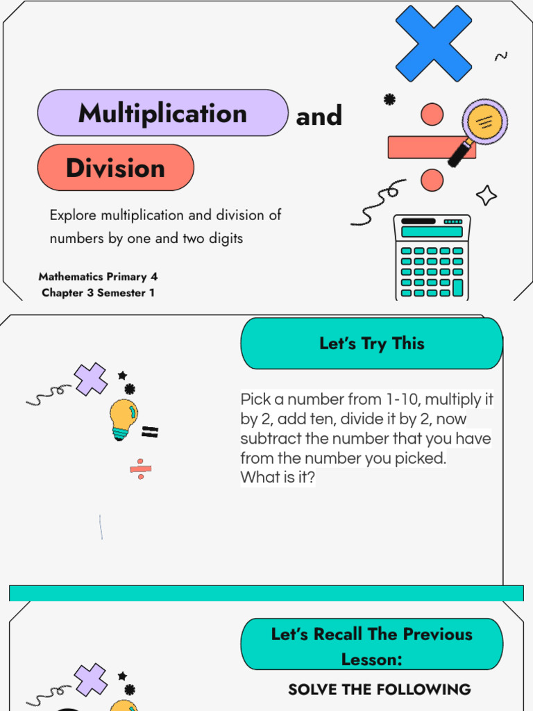 Explore Multiplication and Division of Numbers by One and Two Digits | PDF