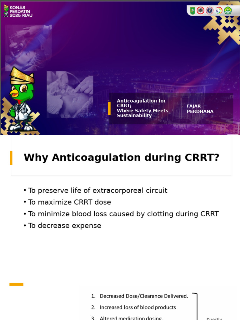 Anticoagulation CRRT KONAS | PDF | Coagulation | Medical Specialties