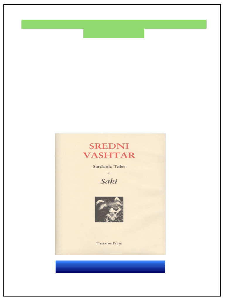 SREDNI VASHTAR Sardonic Tales First Edition Saki Full | PDF | Saki