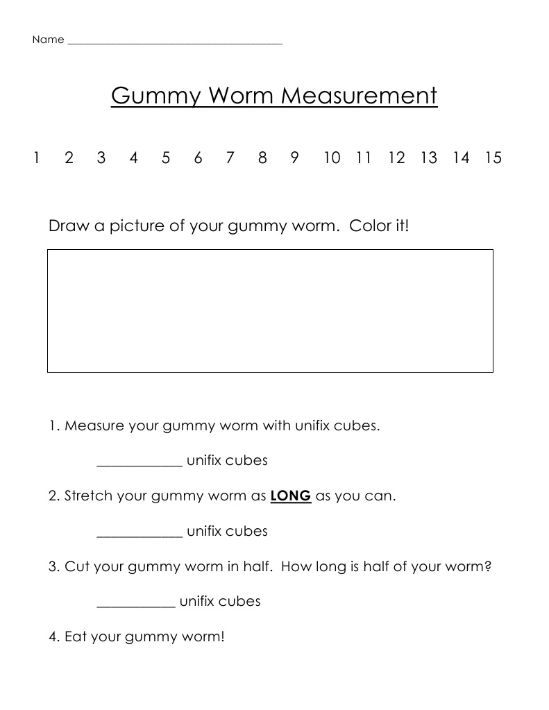 Gummy Worm Measurement Activity | PDF