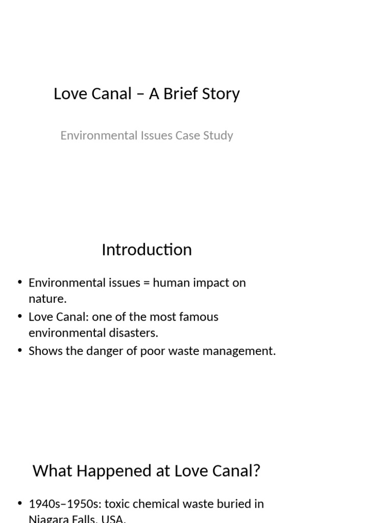 Love Canal: Environmental Disaster Case Study | PDF