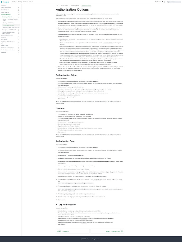 Docs Derscanner Com Dynamic Analysis Create Project Authorization ...