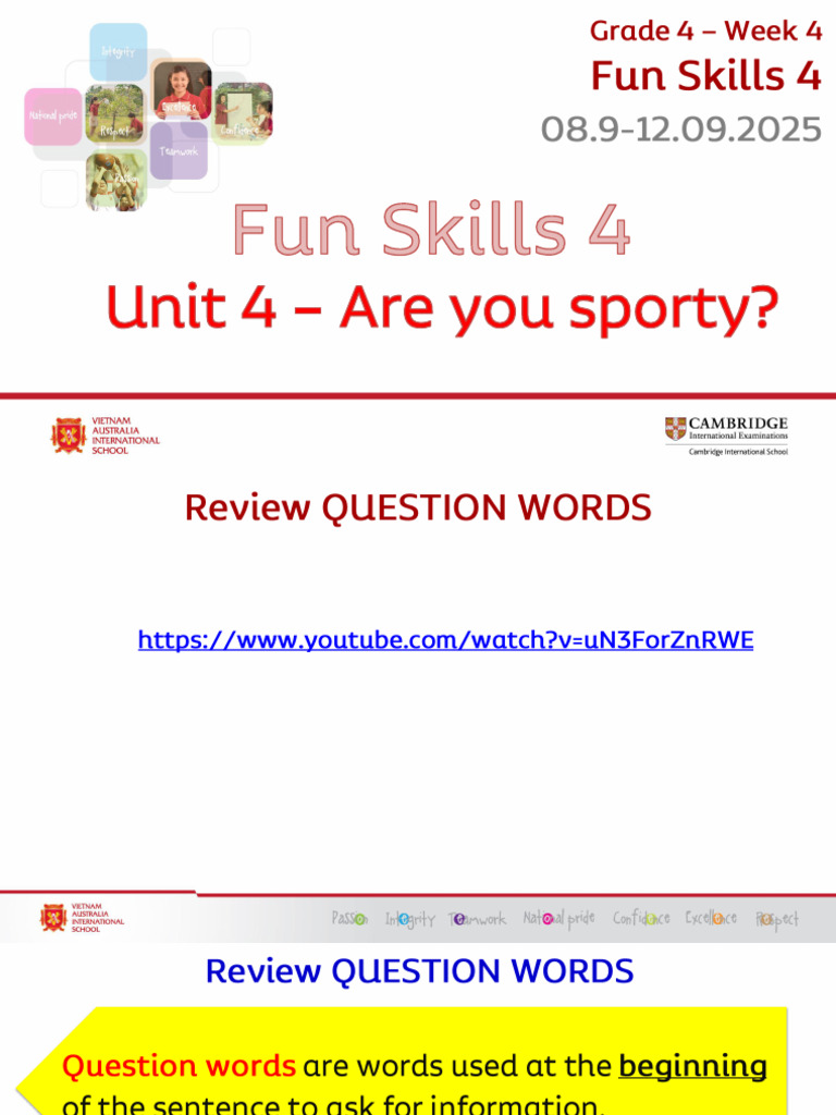 G4 CEP - Fun Skills - Unit 4 | PDF