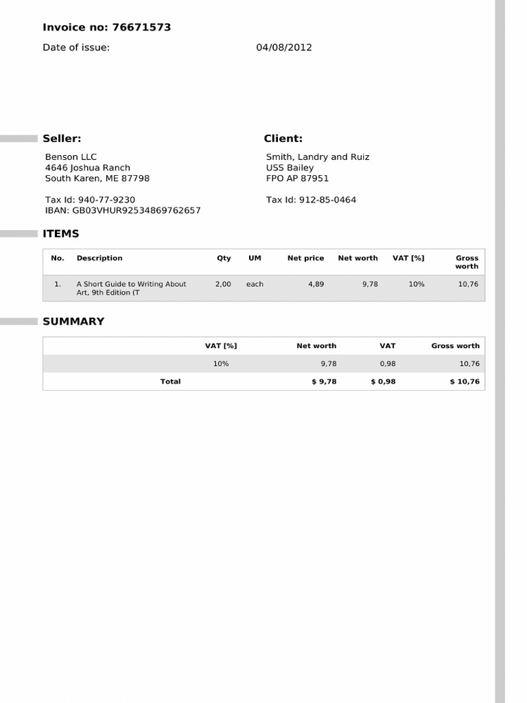 Invoice 27 | PDF