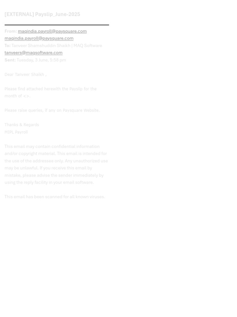 June 2025 Payslip for Tanveer Shaikh | PDF