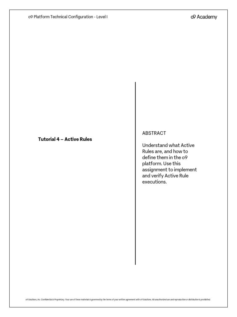 Active Rules Configuration in o9 Platform | PDF | Consumption ...