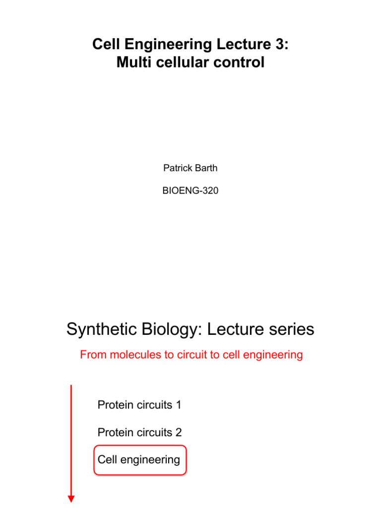 Multicellular Control in Cell Engineering | PDF | Cell Signaling | Cell ...