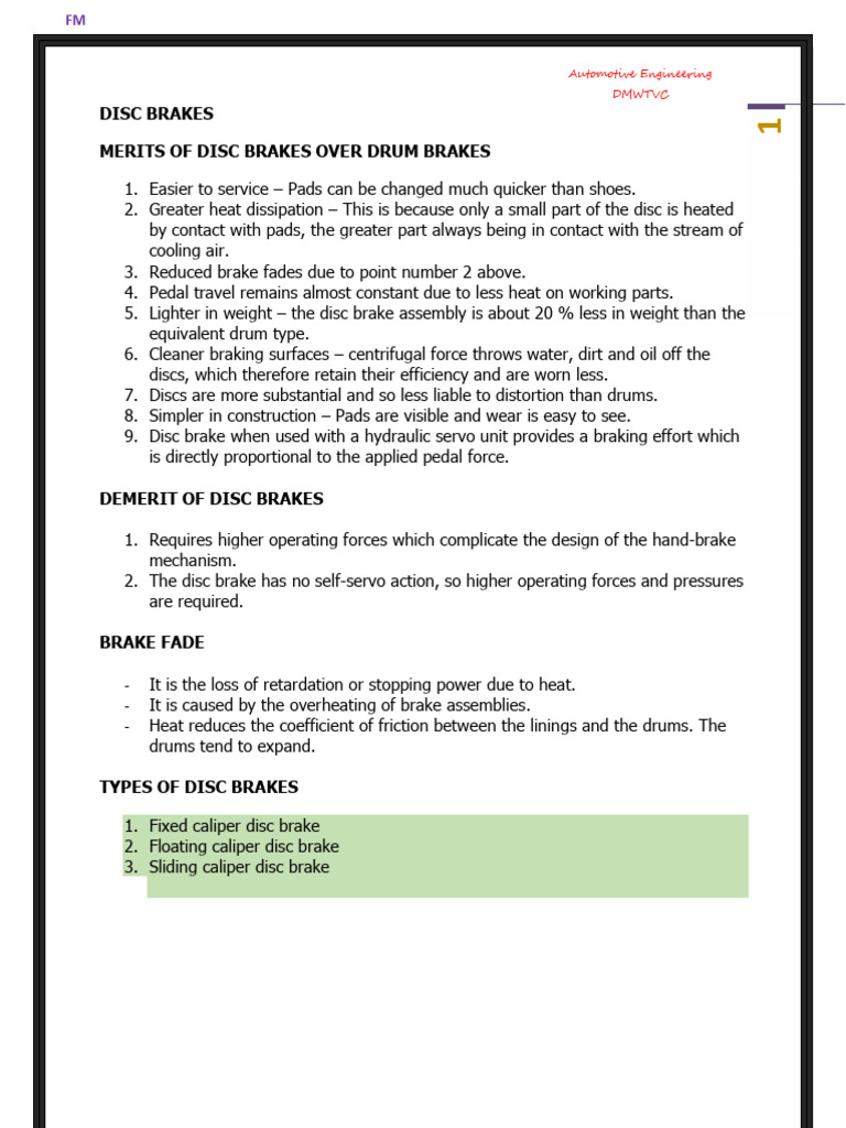Disc Brakes | PDF | Brake | Vehicles