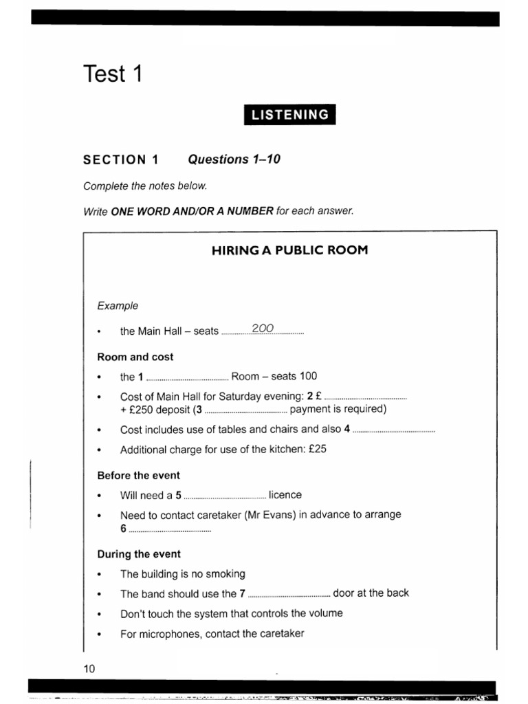 Cambridge IELTS 11 Test 1 | PDF