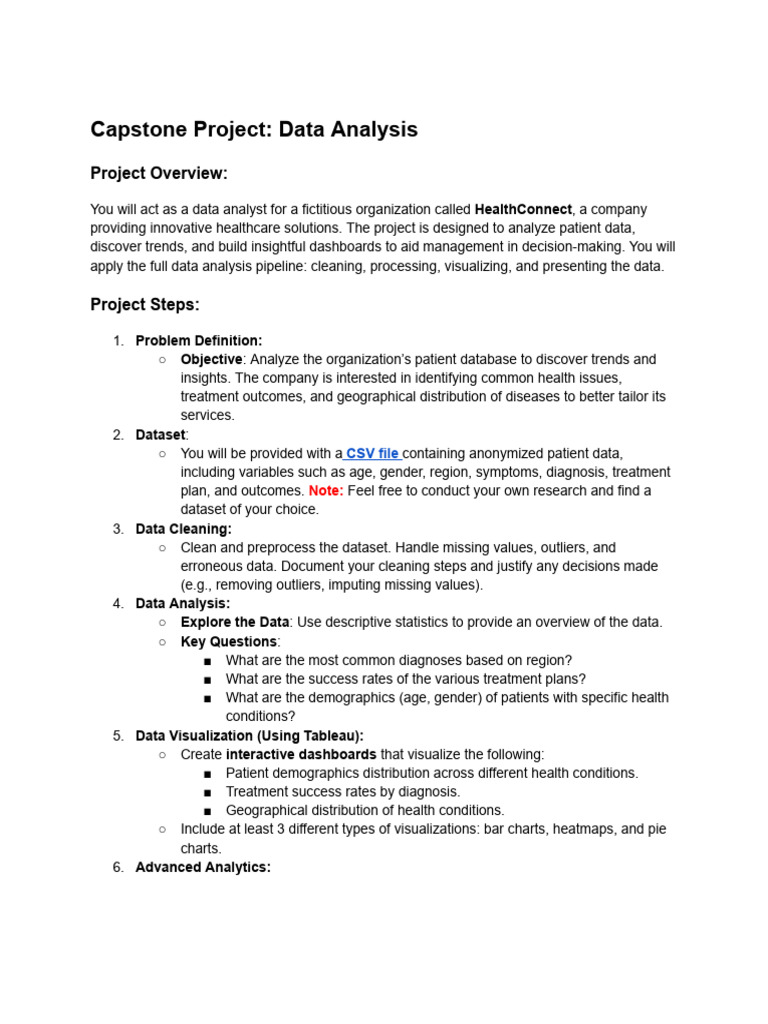 Capstone Project - Data Analysis | PDF | Data Analysis | Data