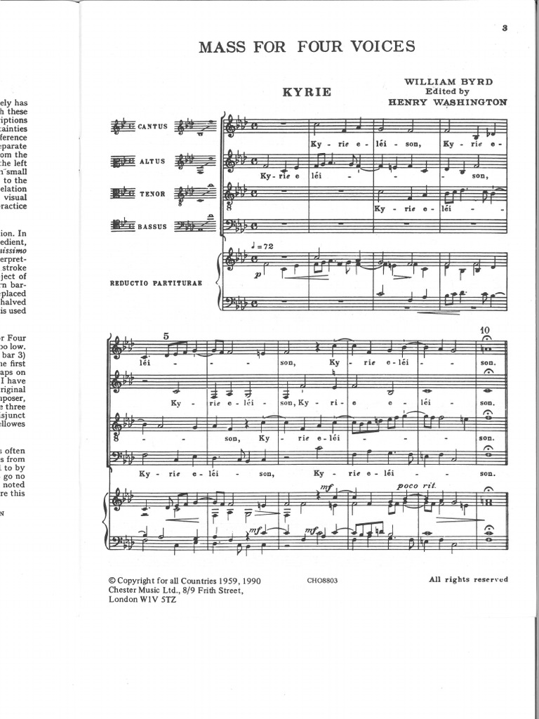 Mass in 4 Parts BYRD (Complete) | PDF