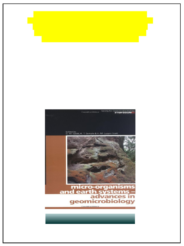 Micro organisms and earth systems advances in geomicrobiology sixty ...