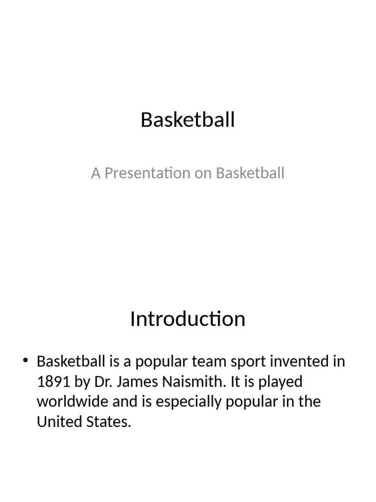 Basketball Presentation | PDF