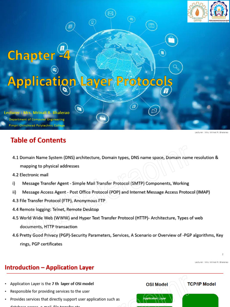 Application Layer Protocols Overview | PDF | Domain Name System ...