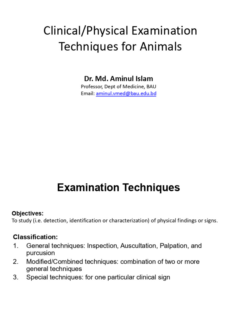 Clinical Examination Techniques-General | PDF | Pneumonia