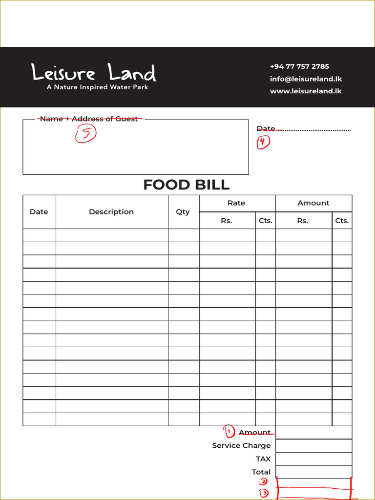 Leisureland Food Bill A4 2025 Seppdf - 250909 - 121134 | PDF