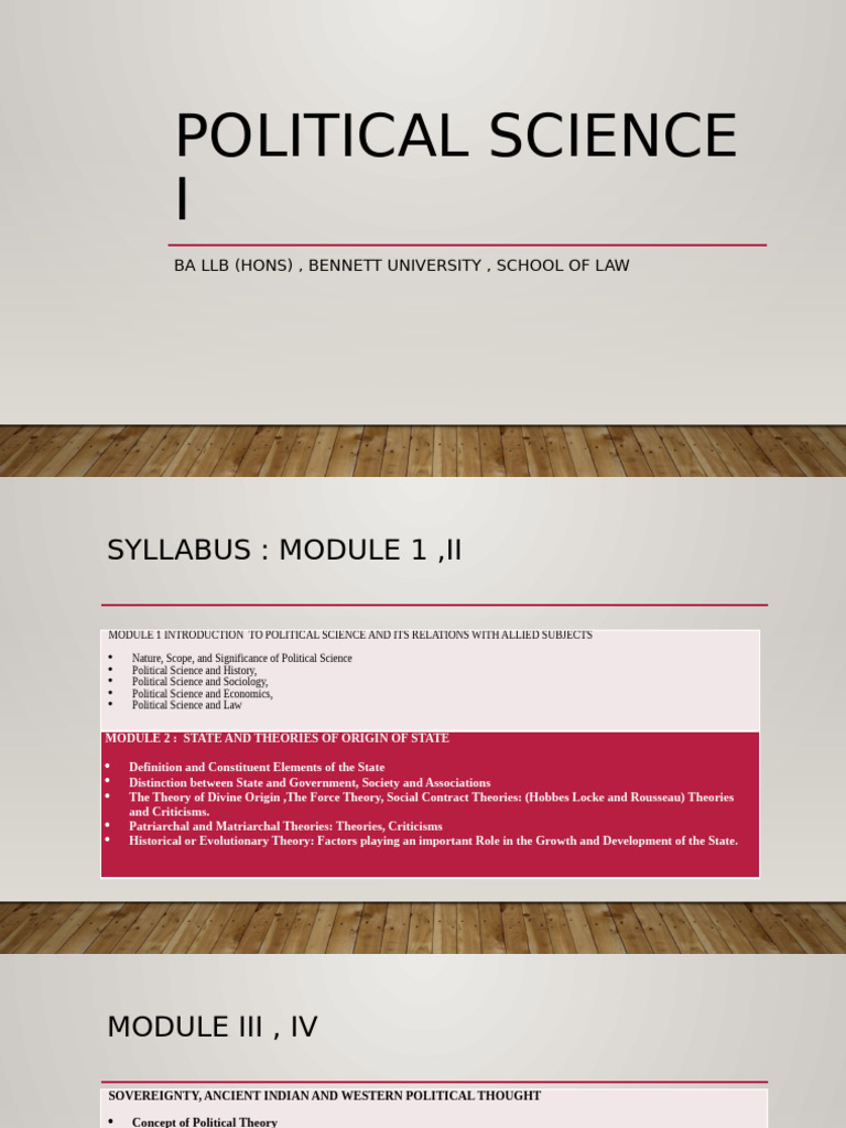 Political Science Syllabus Overview | PDF | Science | Social Sciences