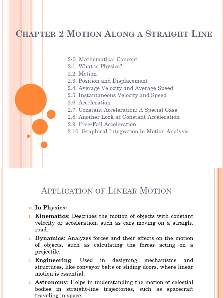 Week - 3 - Lec - 5 - 6 - Kinematics - Motion Along A Straight Line ...