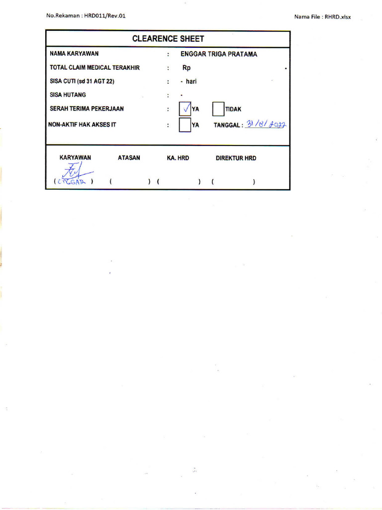 Clerence Sheet Enggar Triga P | PDF