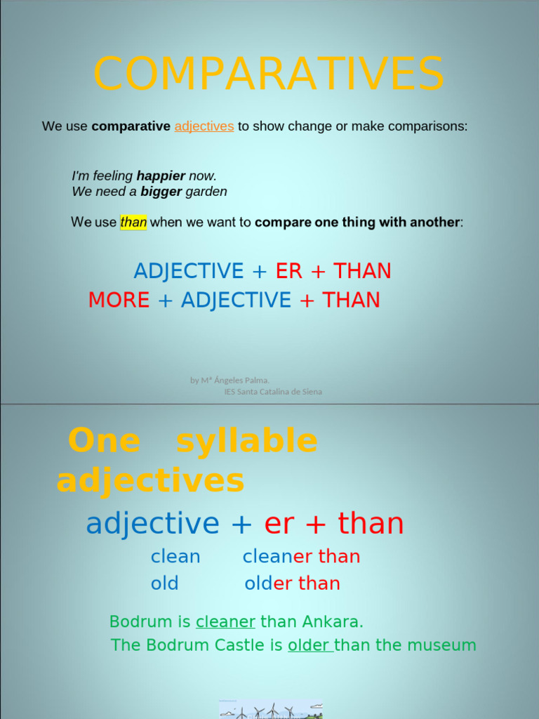 Comparatives Grammar Guides | PDF