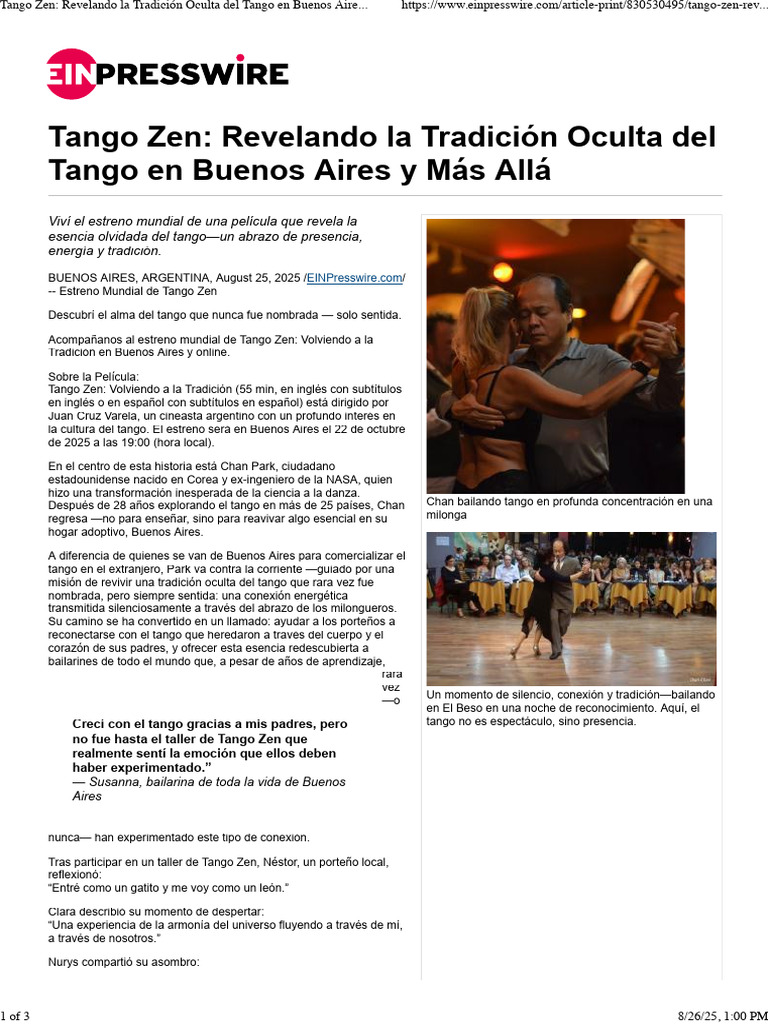 Tango Zen - Revelando La Tradición Oculta Del Tango en Buenos Aires y ...