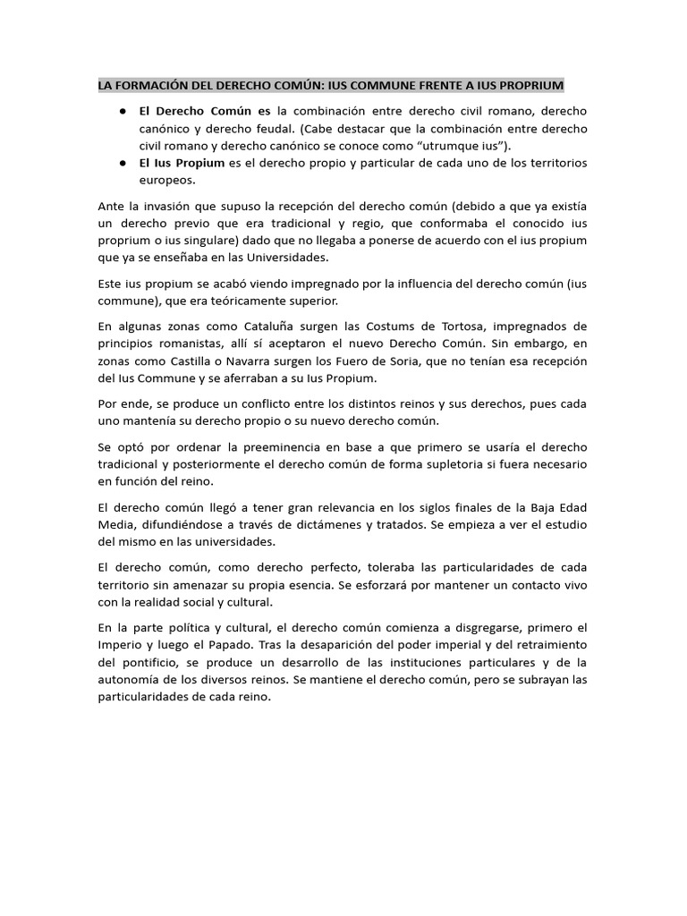 La Formación Del Derecho Común | PDF | Ley romana | Justicia