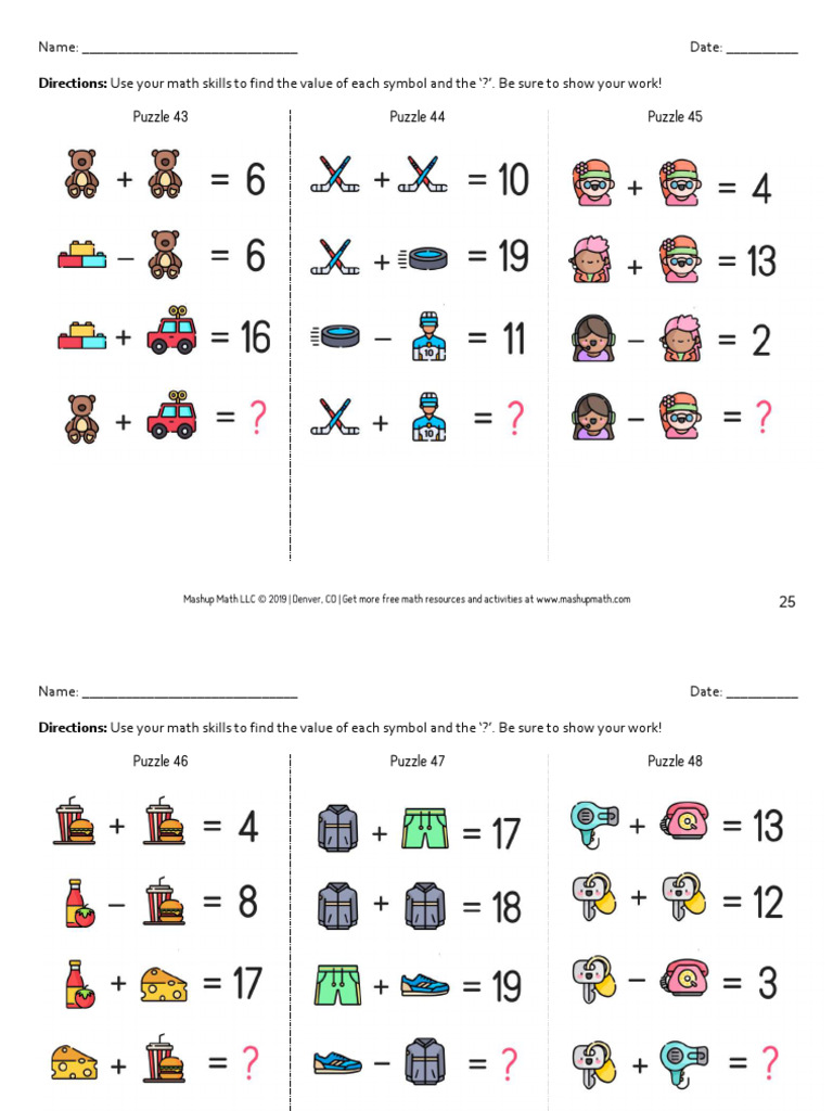 Puzzle 43 Puzzle 44 Puzzle 45: Directions | PDF