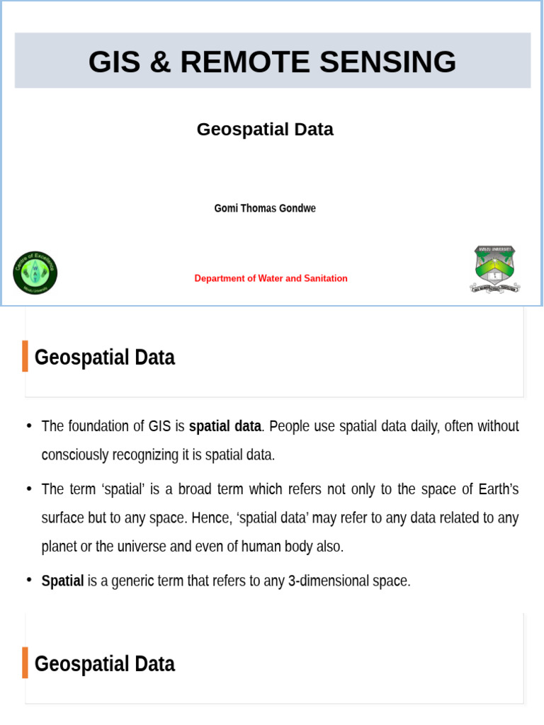 GIS & Remote Sensing Lecture 3 | PDF | Geographic Information System ...