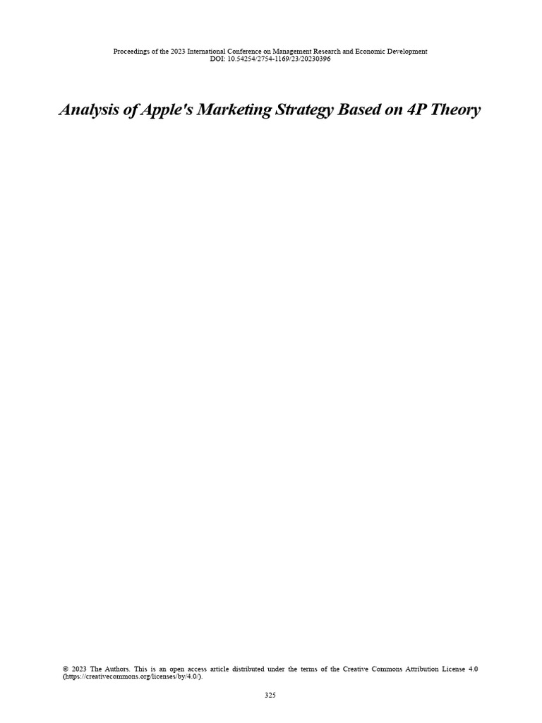 Apple's 4P Marketing Strategy Analysis | PDF | Apple Inc. | Brand