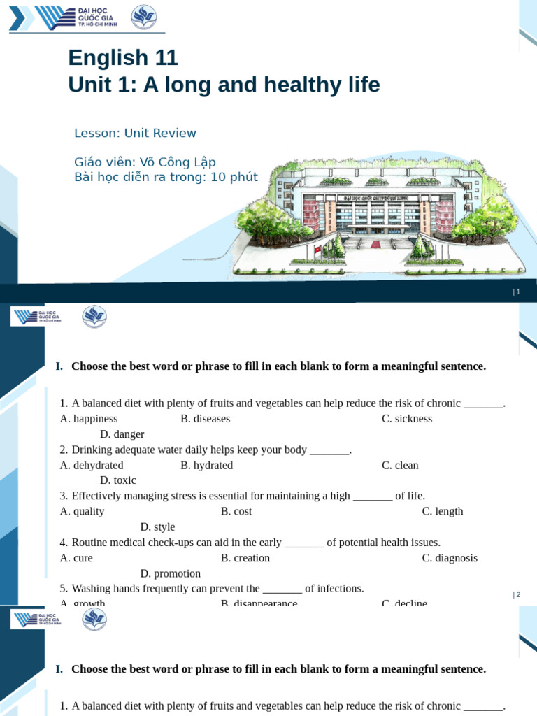 Healthy Living Unit Review for English 11 | PDF | Healthy Diet | Diet ...