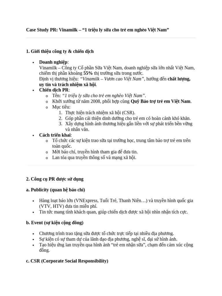 Case Study PR | PDF