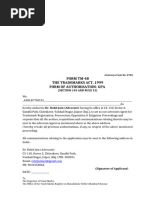 Trademark Power of Attorney Form TM-48 | PDF | Trademark | Justice