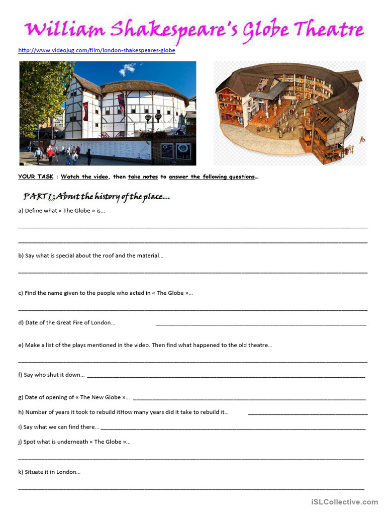 William Shakespeare's Globe Theatre | PDF | William Shakespeare | Theatre