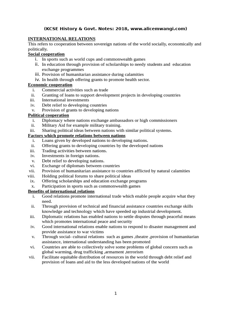 International Coperation | PDF | United Nations Security Council ...
