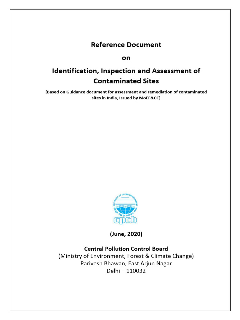 CPCB Guidelines Contaminatedsites | PDF | Environmental Remediation | Waste