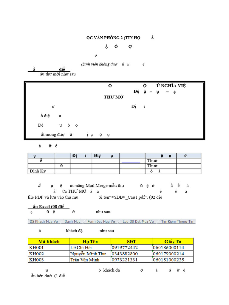 Bai Tap Tong Hop | PDF