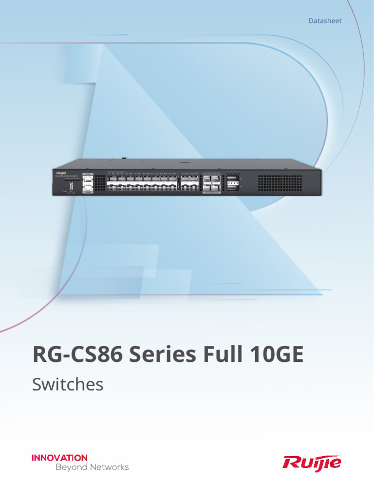RG-CS86-20XS4VS2QXS-D Switch Datasheet | PDF | Computer Network ...