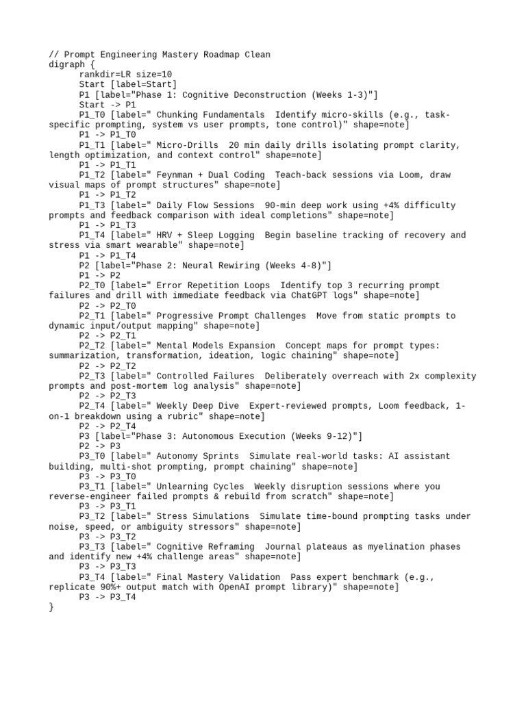Prompt Engineering Mastery Roadmap | PDF | Feedback | Cognitive Science