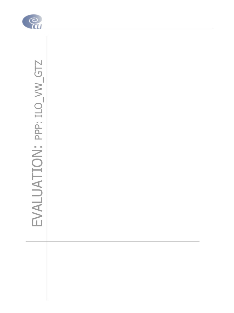Evaluation of VW-ILO-GTZ PPP Project | PDF | Evaluation | Occupational ...