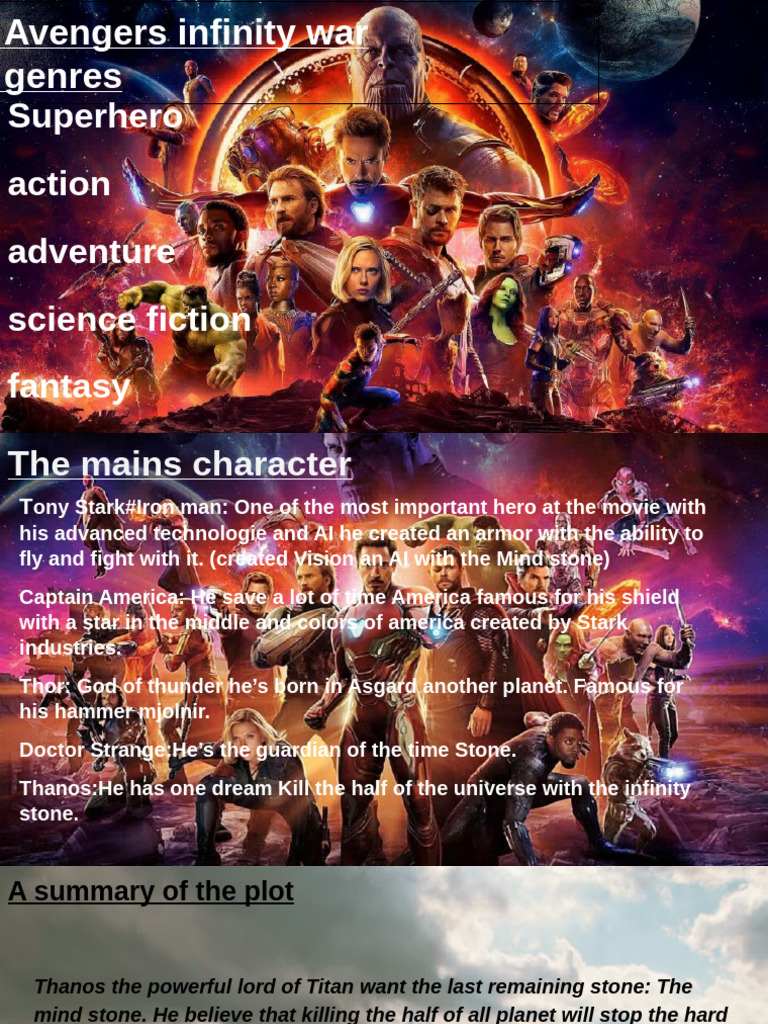 Avengers: Infinity War Character Overview | PDF