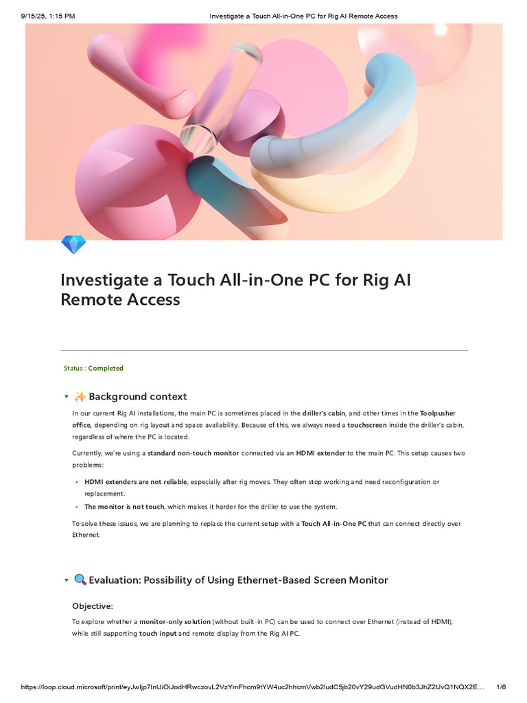 Investigate A Touch All-In-One PC For Rig AI Remote Access | PDF | Touchscreen | Computer ...