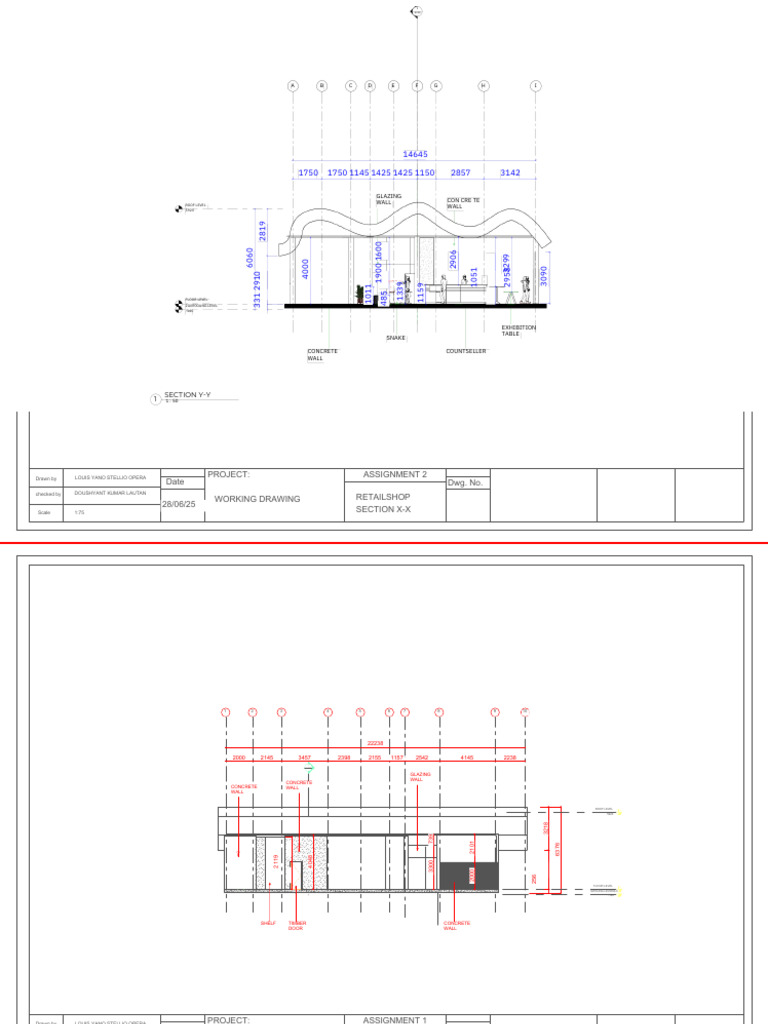 Retail Shop Working Drawings Overview | PDF | Building Technology ...
