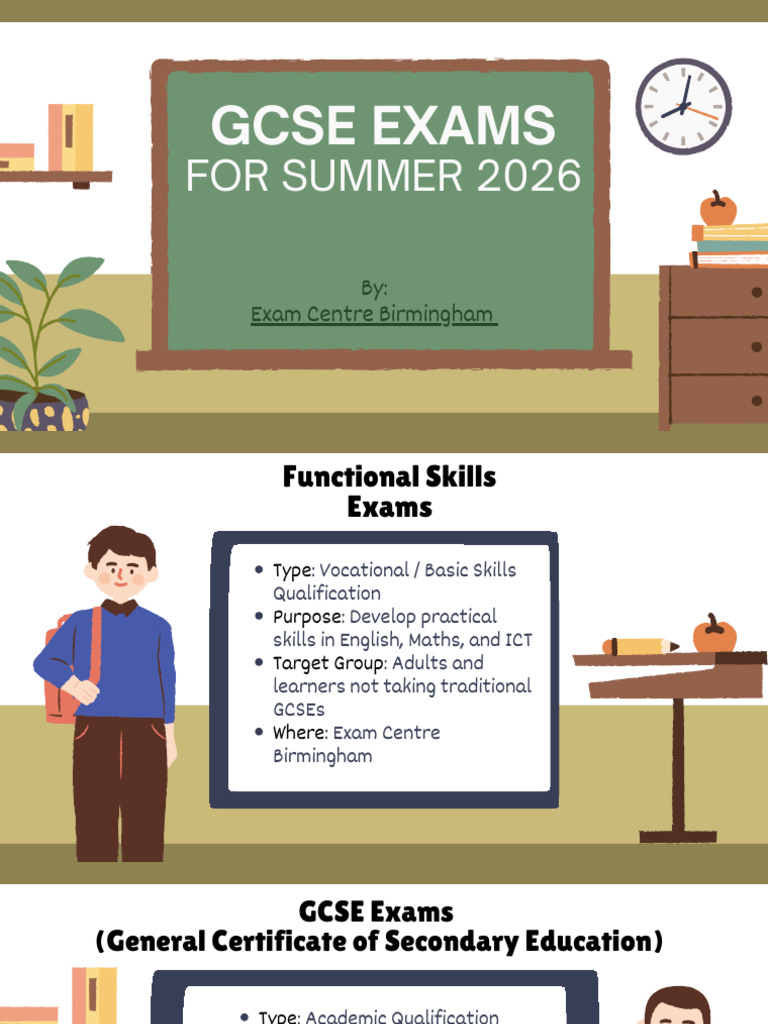 GCSE Exams For Summer 2026 | PDF