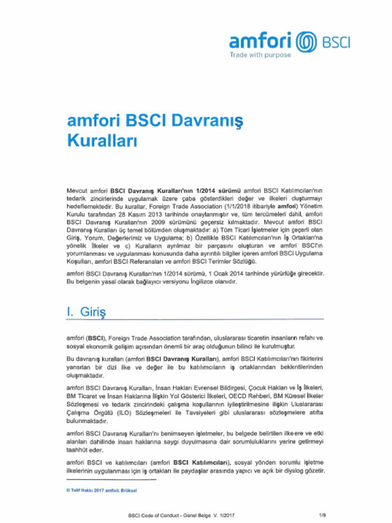 Amfori BSCI | PDF