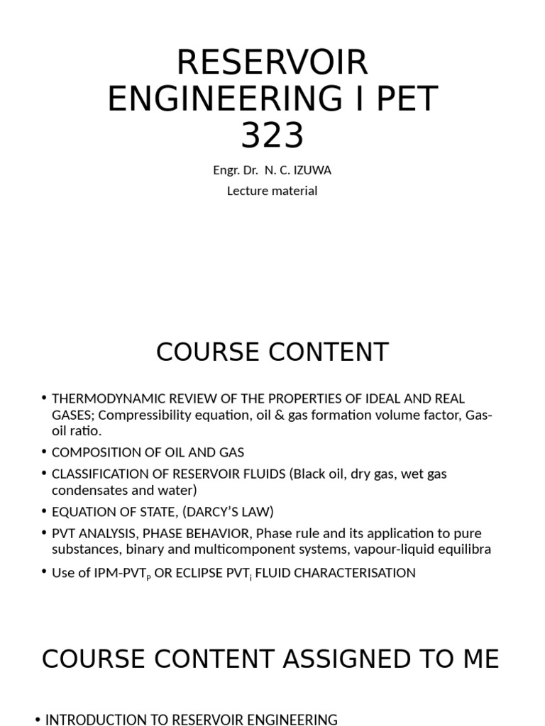 Reservoir Engineering Fundamentals Guide | PDF | Petroleum Reservoir ...