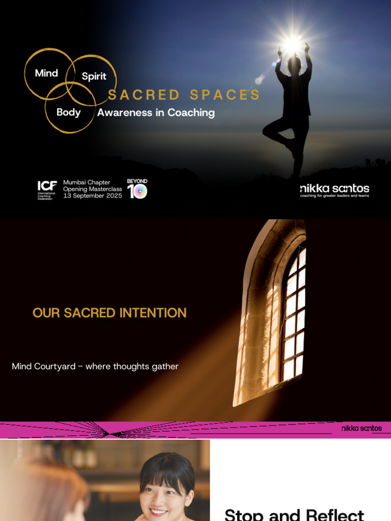 Sacred Spaces Mind, Body, and Spirit Awareness in Coaching | PDF | Mind ...