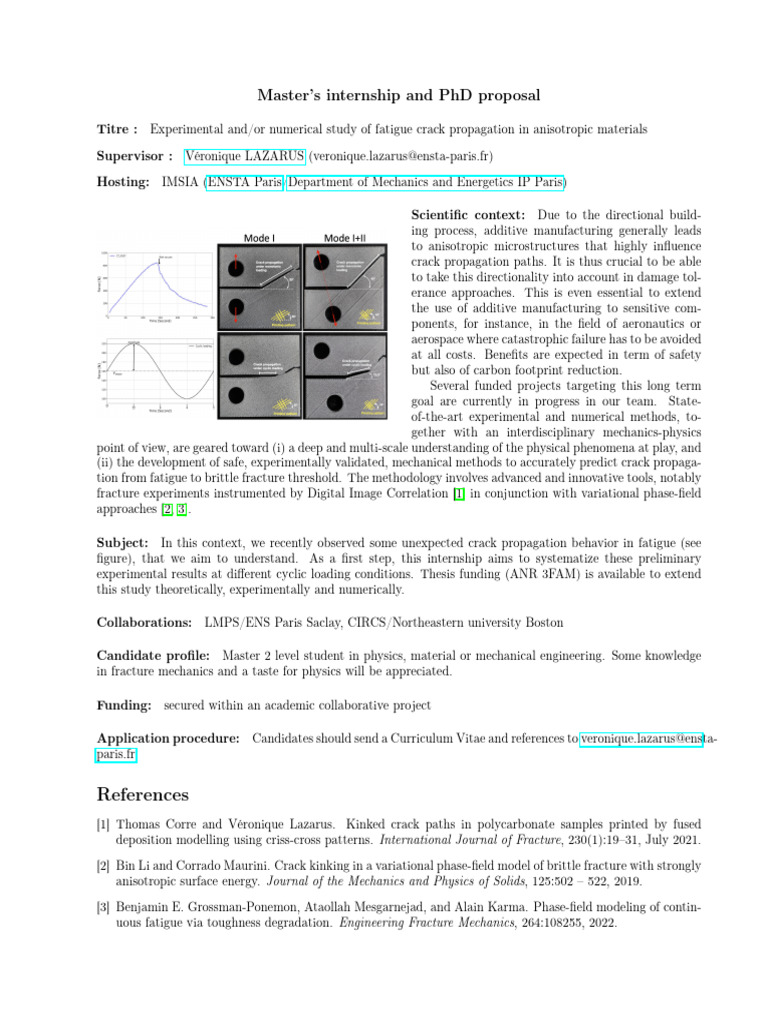 M2 Intern PH D3 FAMENSTAVLazarus | PDF | Fracture | Fracture Mechanics